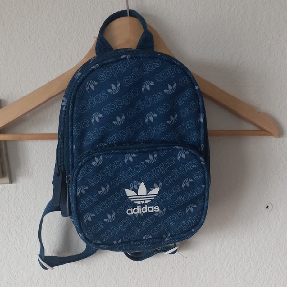 adidas | Bags | Nwot Adidas Blue Mini Backpack | Poshmark